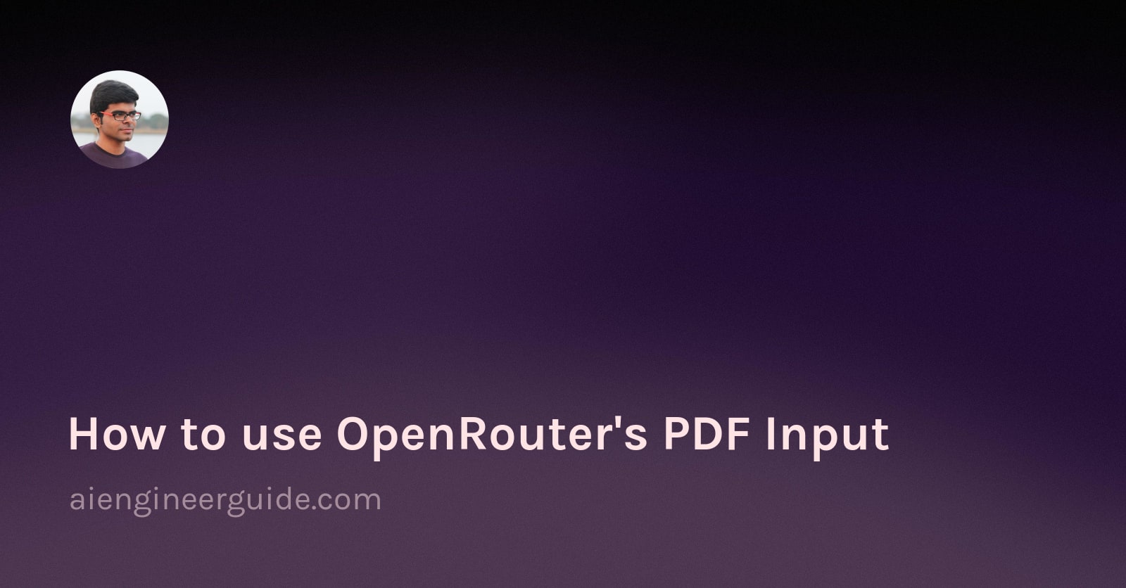 How to use OpenRouter's PDF Input